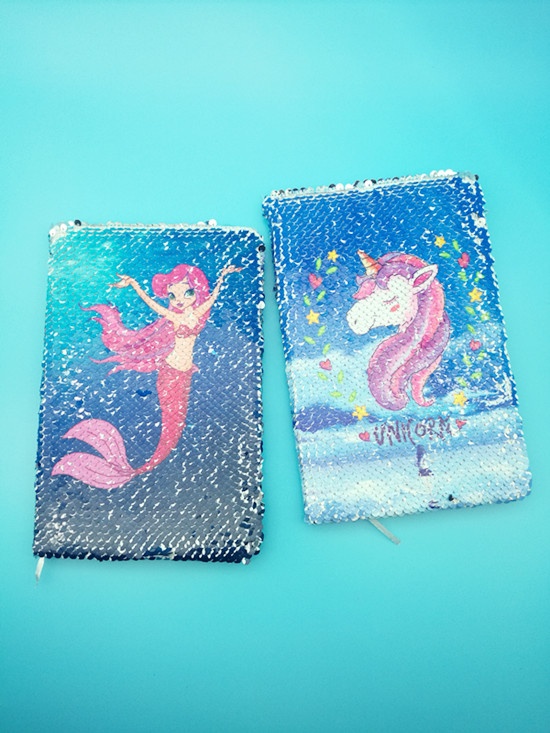 A5 Unicorn Glitter Notebook